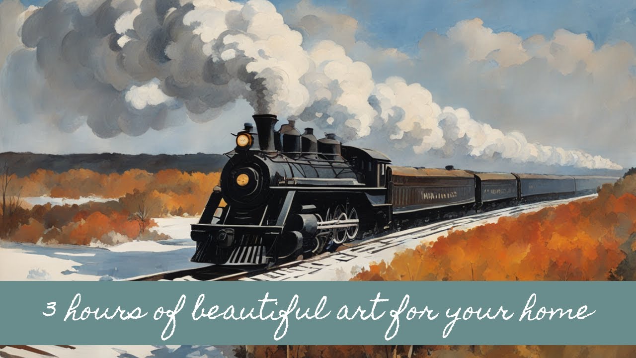 Train Art • Vintage Screensaver Art for your TV • No Music • Over 3 ...