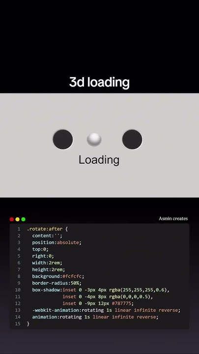 Insane 3D Loading Animation with Pure CSS! #shorts #coding - YouTube