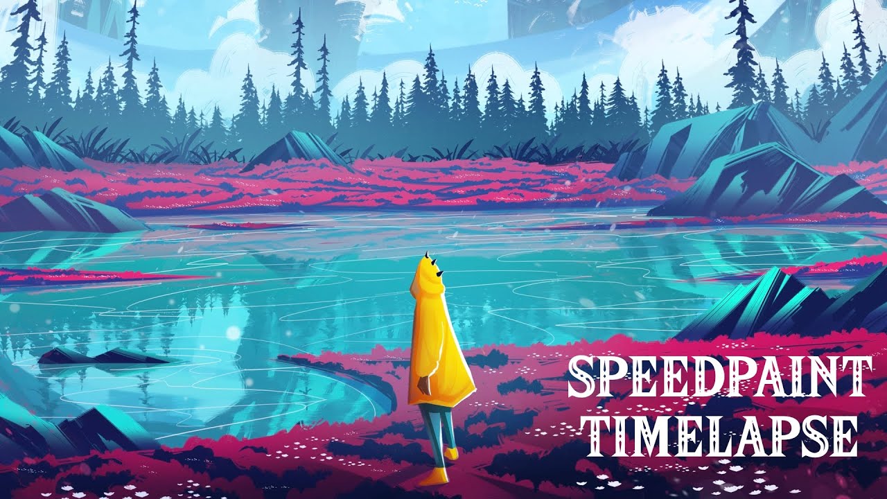 SPEEDPAINT - Timelapse - Lake - YouTube