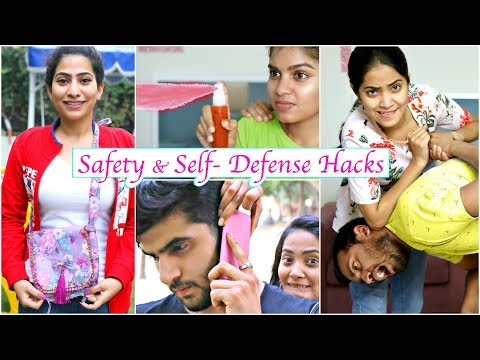 7 Life Saving SAFETY & SELF DEFENCE Hacks You Must Know .. | #Fun #Anaysa