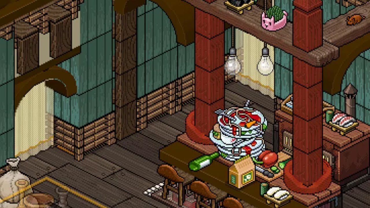 How to BUILD a Habbo Easy Diner!! - YouTube