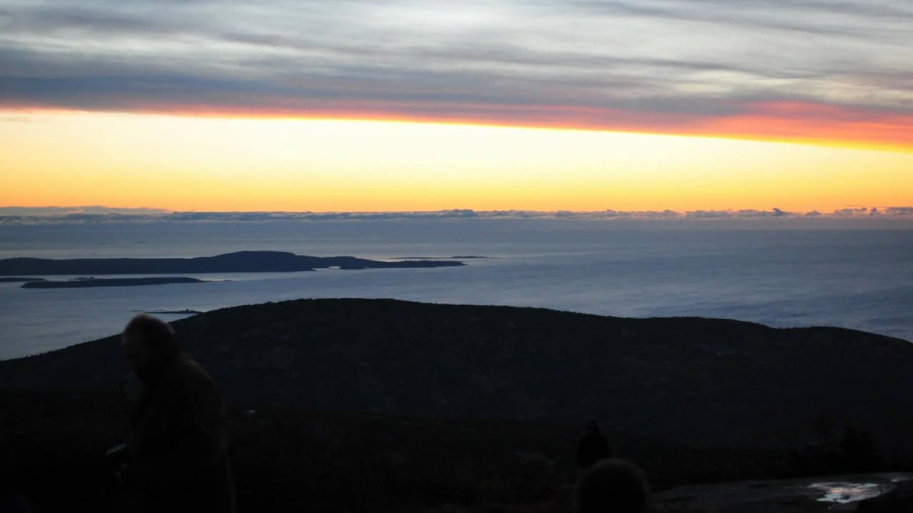 Sun Rise Atop Cadillac Mountain Acadia National Park - Time Lapse - YouTube