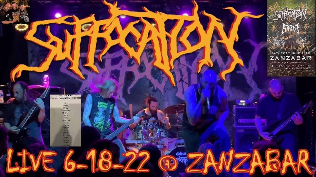 SUFFOCATION Live @ Zanzabar FULL CONCERT 6-18-22 Forces Of Hostility ...