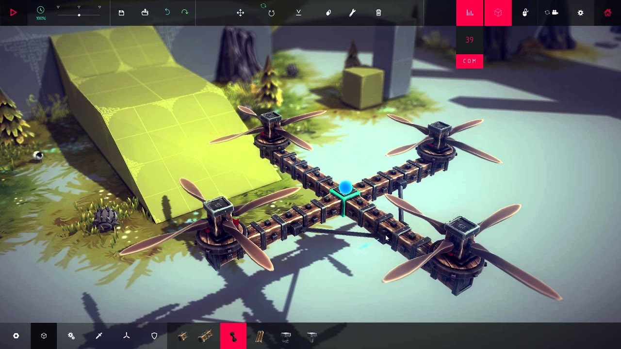 Besiege - First Quadcopter Attempt - Cheez's Crazy Contraptions - YouTube