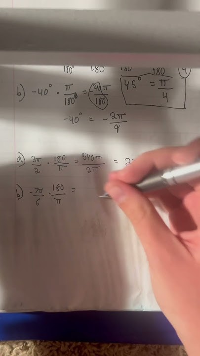 Converting radians to degrees #precalculus #math - YouTube