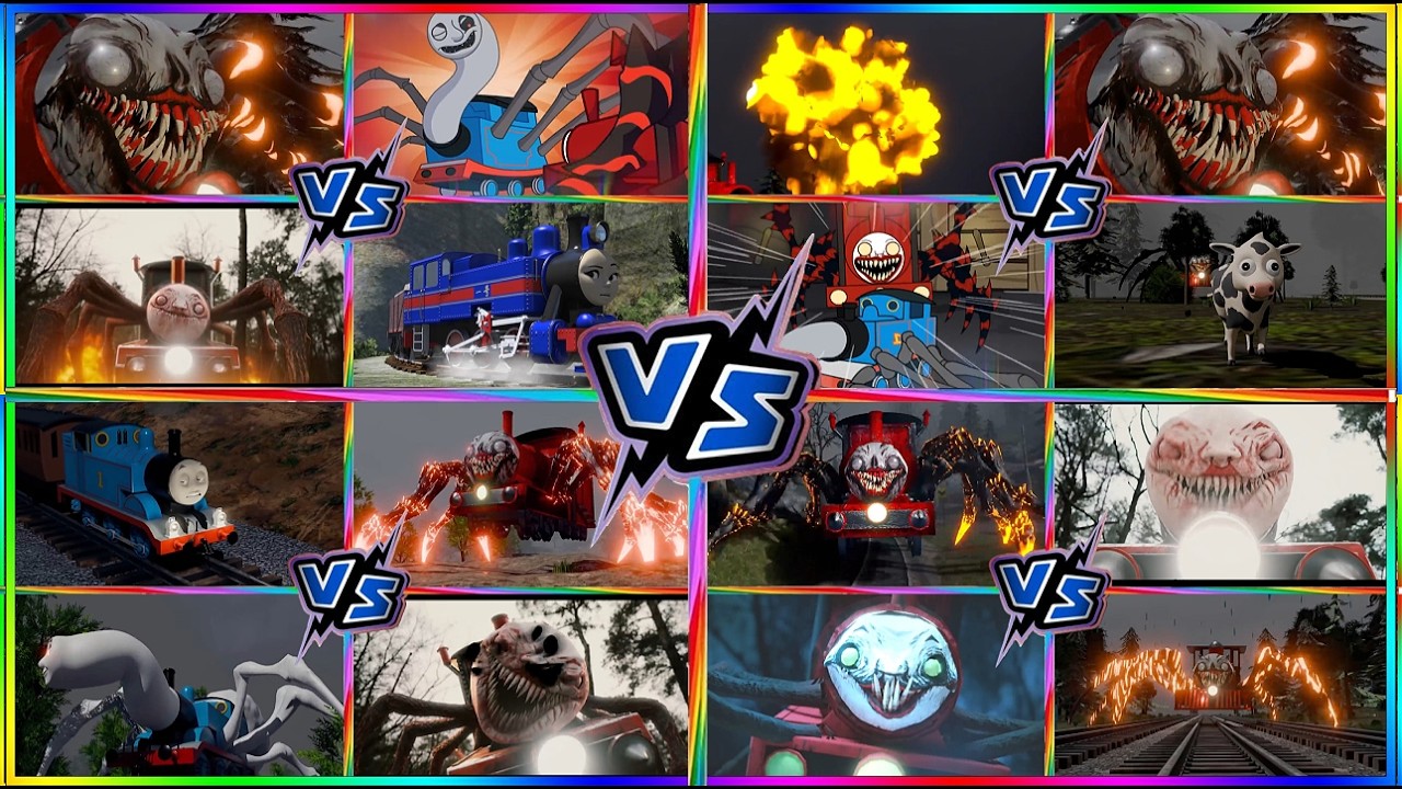 Mutant Train Monster🆚Friendly Engine🆚Dark Rail Beast—Epic Tiles Hop ...