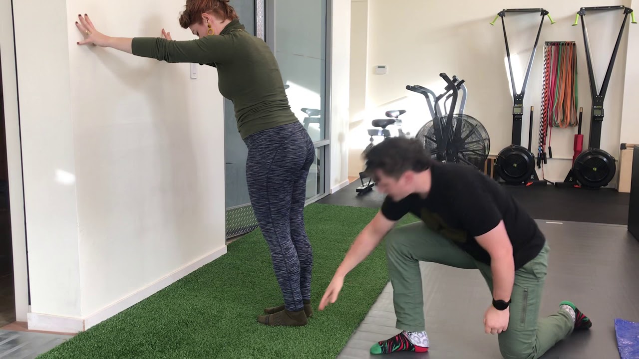 Straight Leg Ankle Dorsiflexion ENG (Closed Chain) - YouTube