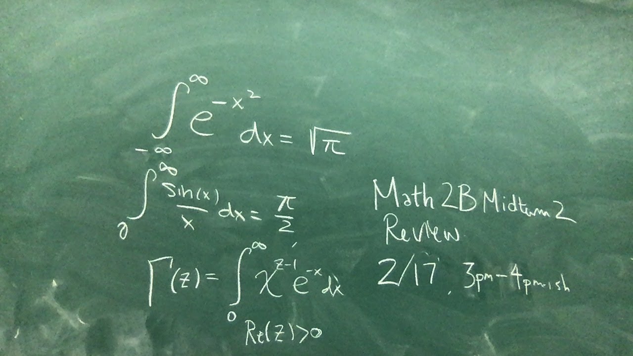 Math 2B Midterm 2 Review - YouTube