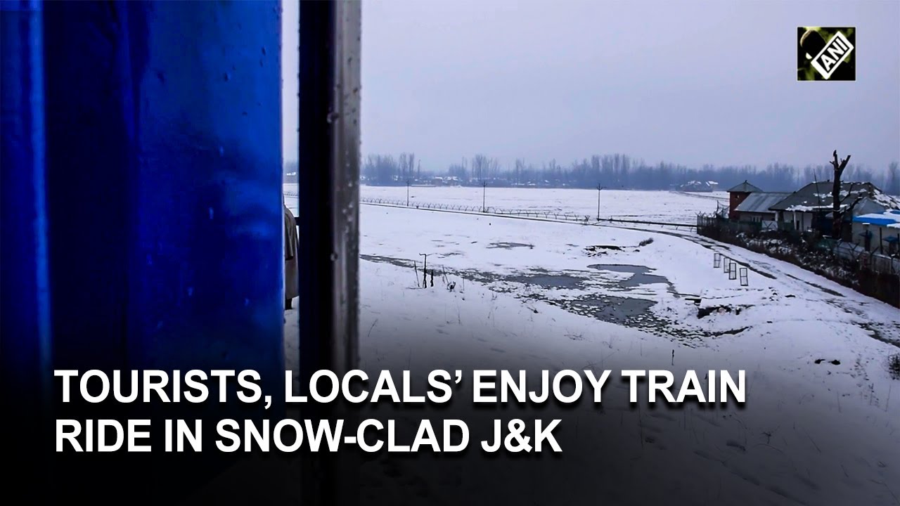 Tourists, Locals train ride increases in snow-clad Kashmir - YouTube