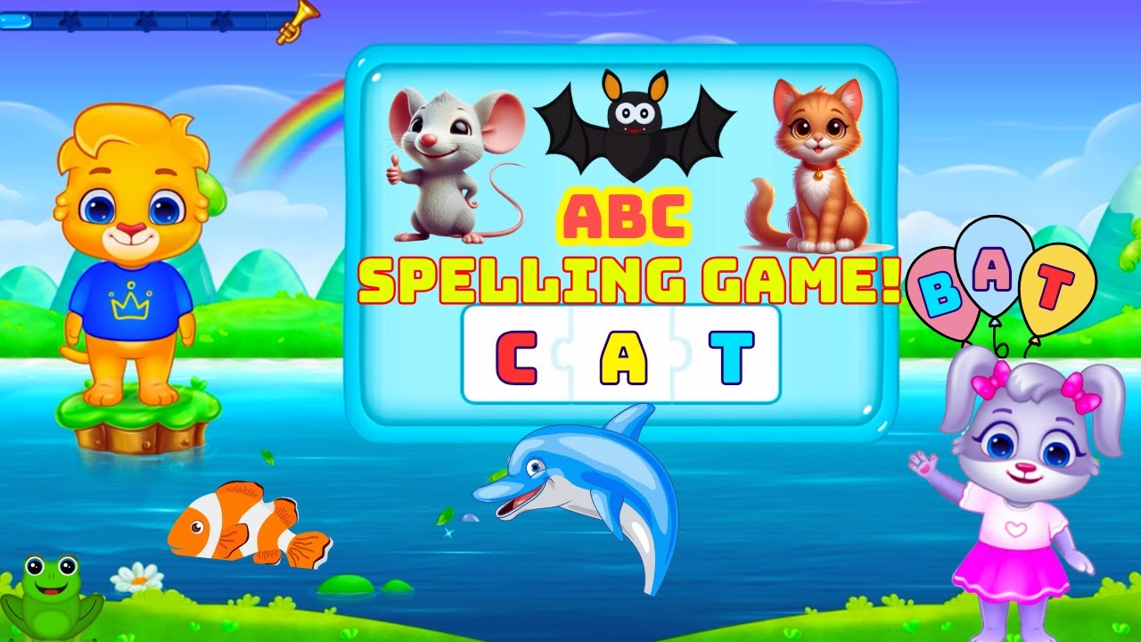🔤 ABC Spelling Game for Kids – Learn Words Like Cat, Bat & Rat! Fun ...