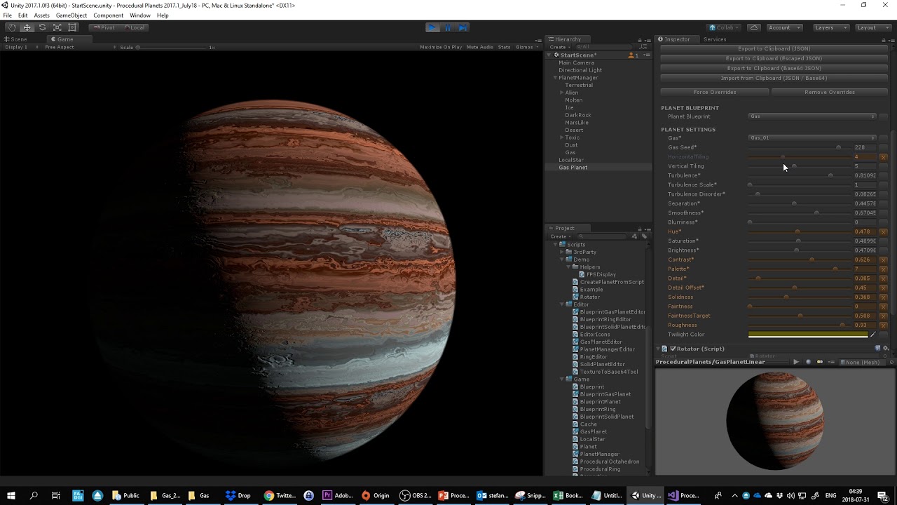 Procedural Planets - Gas Giants - Preview - YouTube