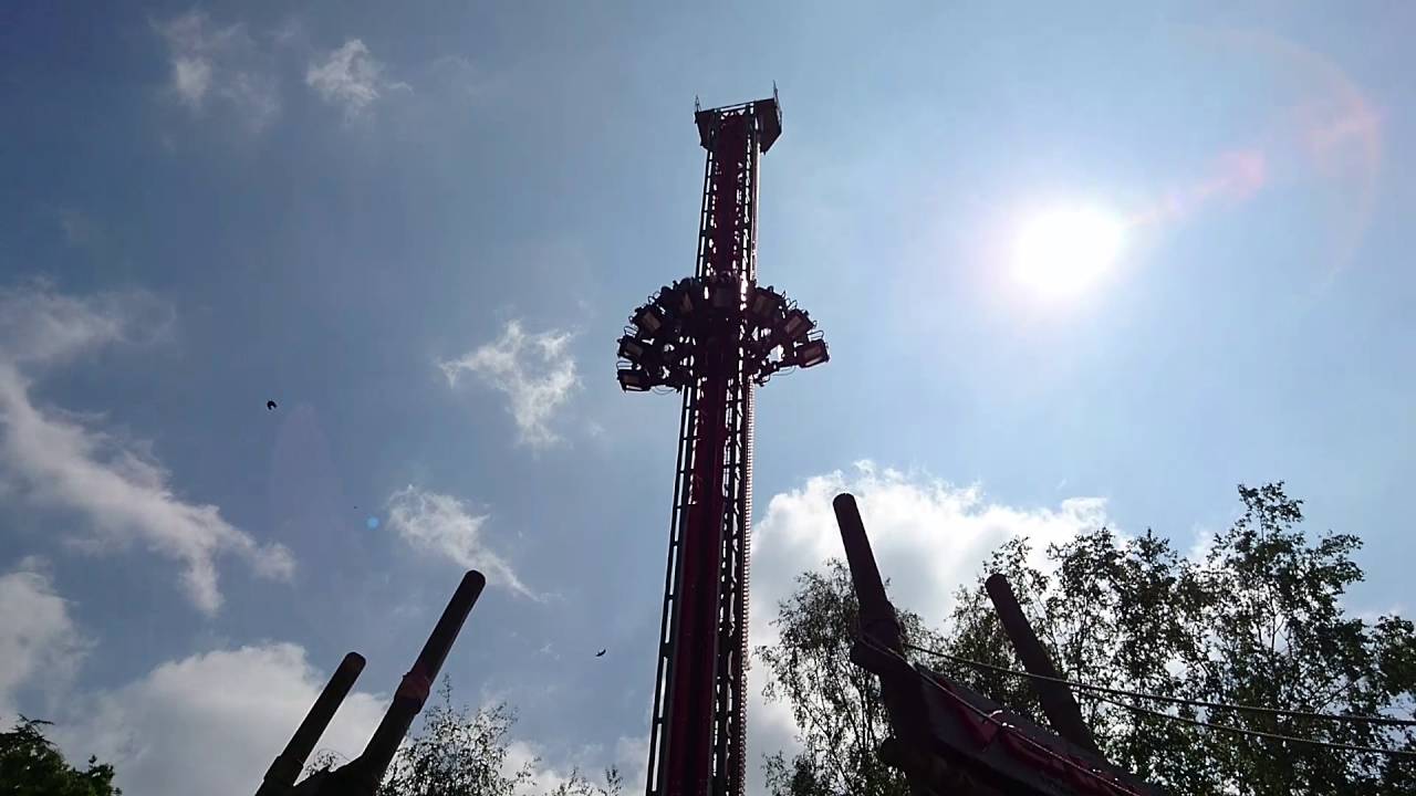 Venom Tower Drop Ride At West Midlands Safari Park, 29 May 2016 - YouTube