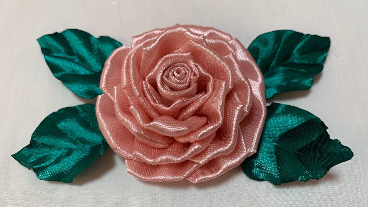 Diy Satin Flowers, How to Ribbon flower, Easy - YouTube