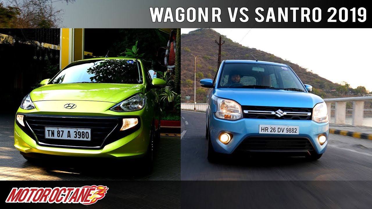 Maruti Wagon R 2019 vs Hyundai Santro Comparison | Hindi | MotorOctane ...