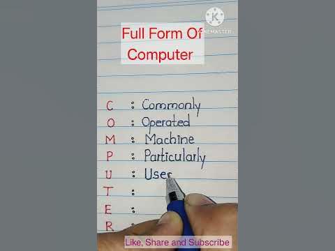 Computer full form |Computer ka full form | Do you know the full form ...