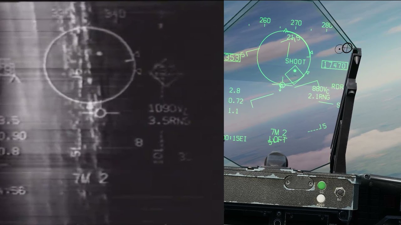 f-18 incorrect a/a hud symbology - YouTube