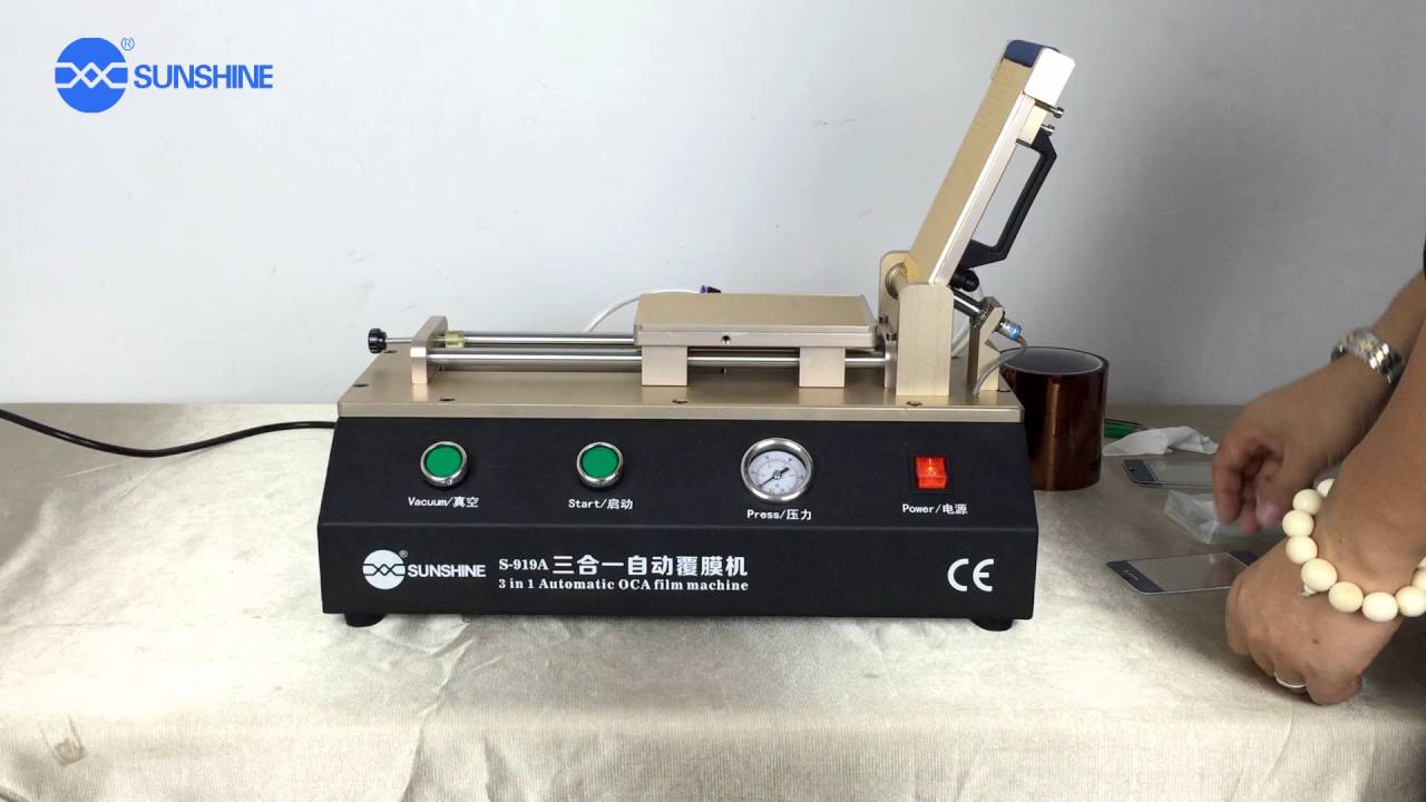 SUNSHINE S 919A automatic oca film machine teaching video - YouTube