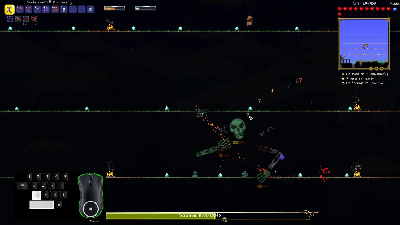 Terraria Death Mode Melee Only [Skeletron] - YouTube