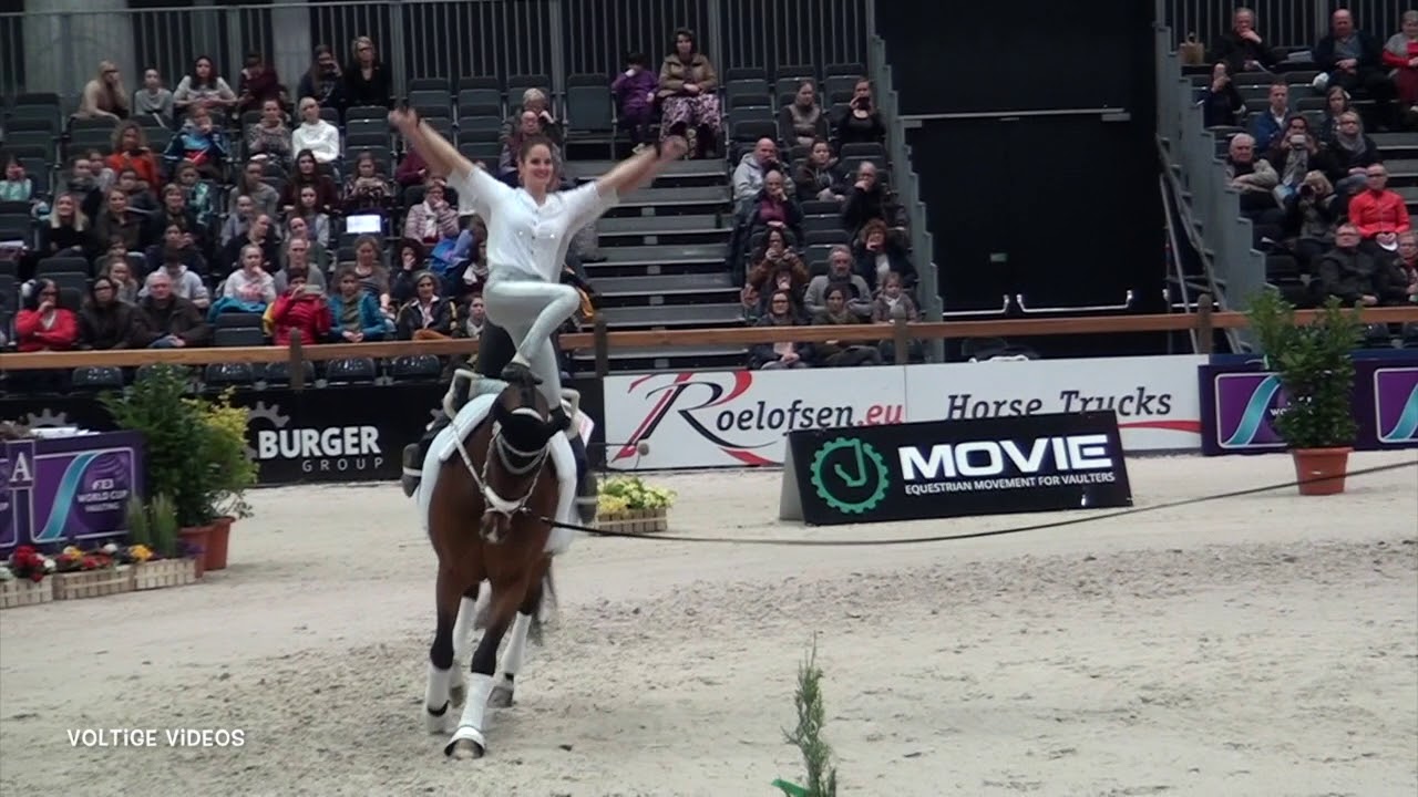 FEI Vaulting World Cup Offenburg 2018 - PDD GER Jacobs & Bresch - YouTube
