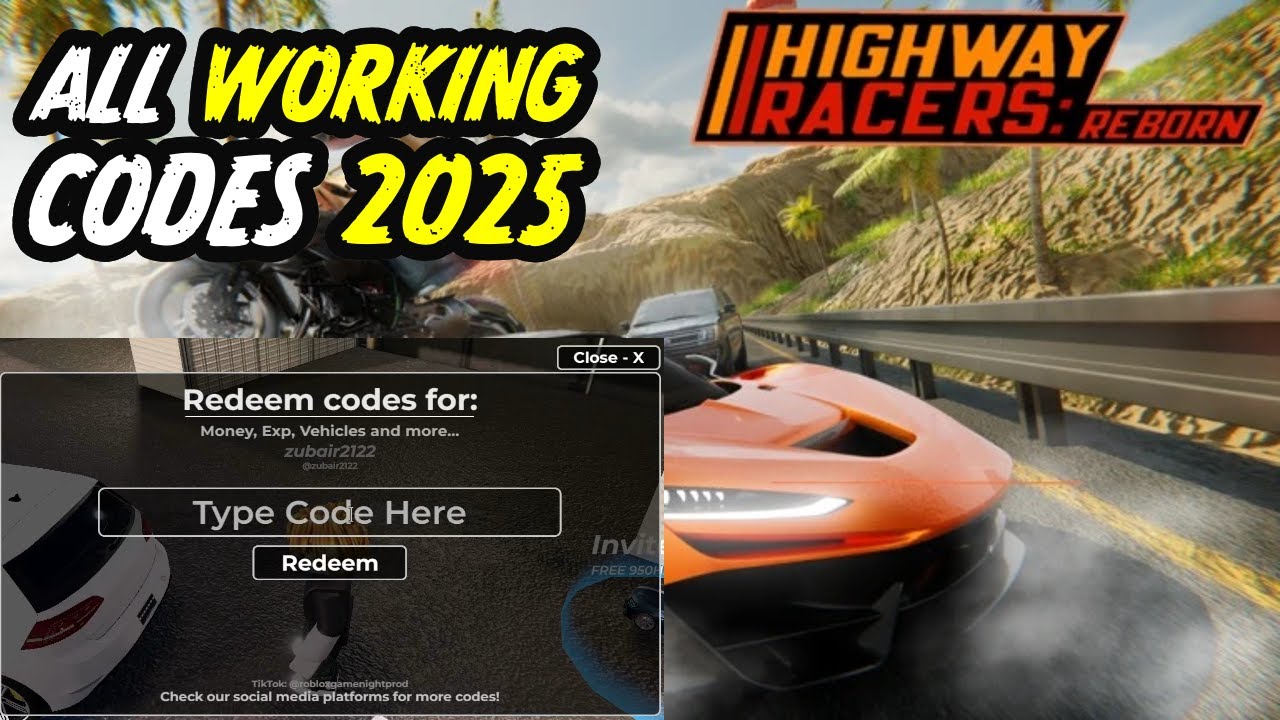 Highway Racers Reborn Codes February 2025 💥NEW💥 ALL WORKING CODES FOR ROBLOX Highway Racers ...
