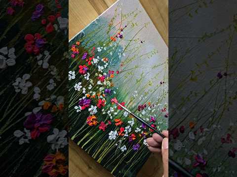 Easy Flower Painting #acrylicpainting #art #shorts