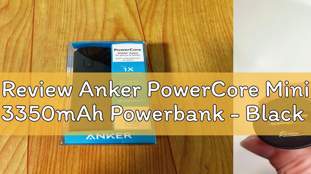 Review Anker PowerCore Mini 3350mAh Powerbank - Black - YouTube