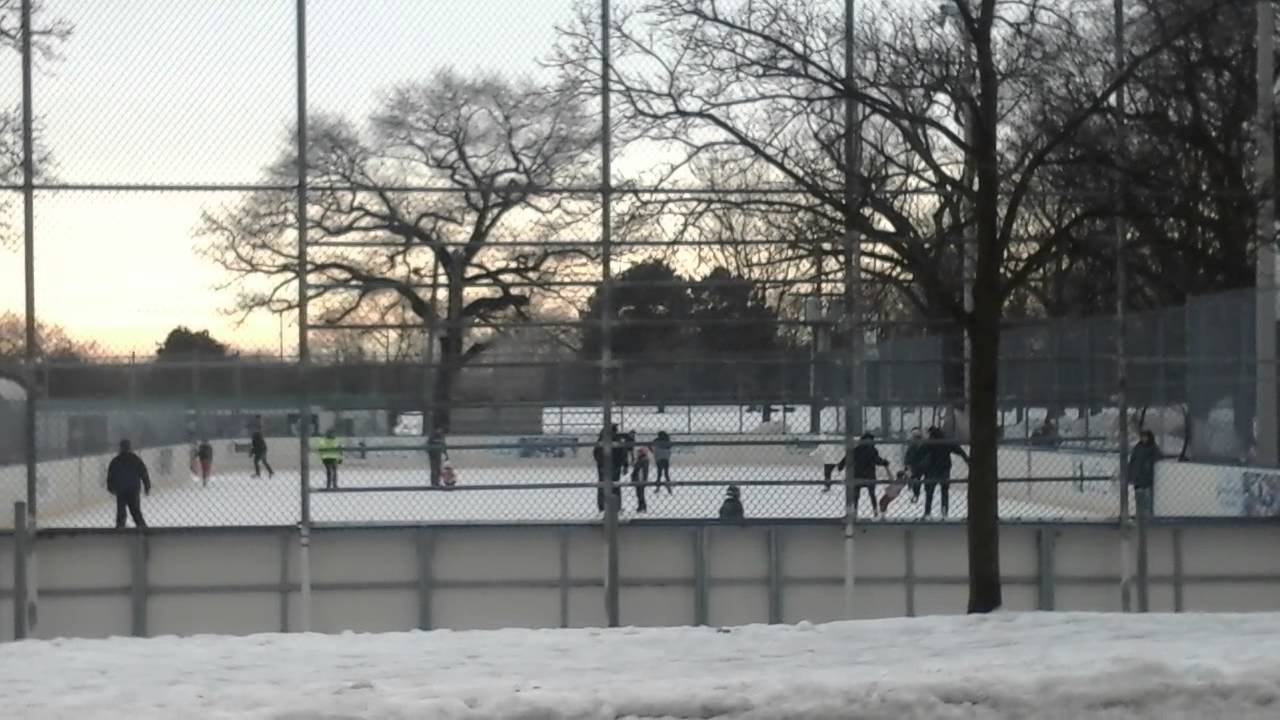 Winter in the park, skating in high park rink , toronto - YouTube