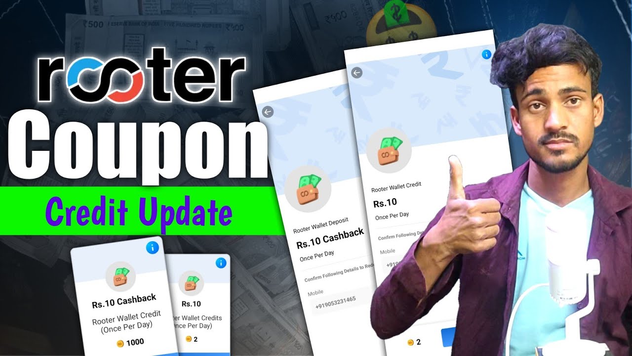Rooter Wallet Credit Coupon Update । Rooter Wallet Deposit Coupon । Rooter Wallet Credit - YouTube