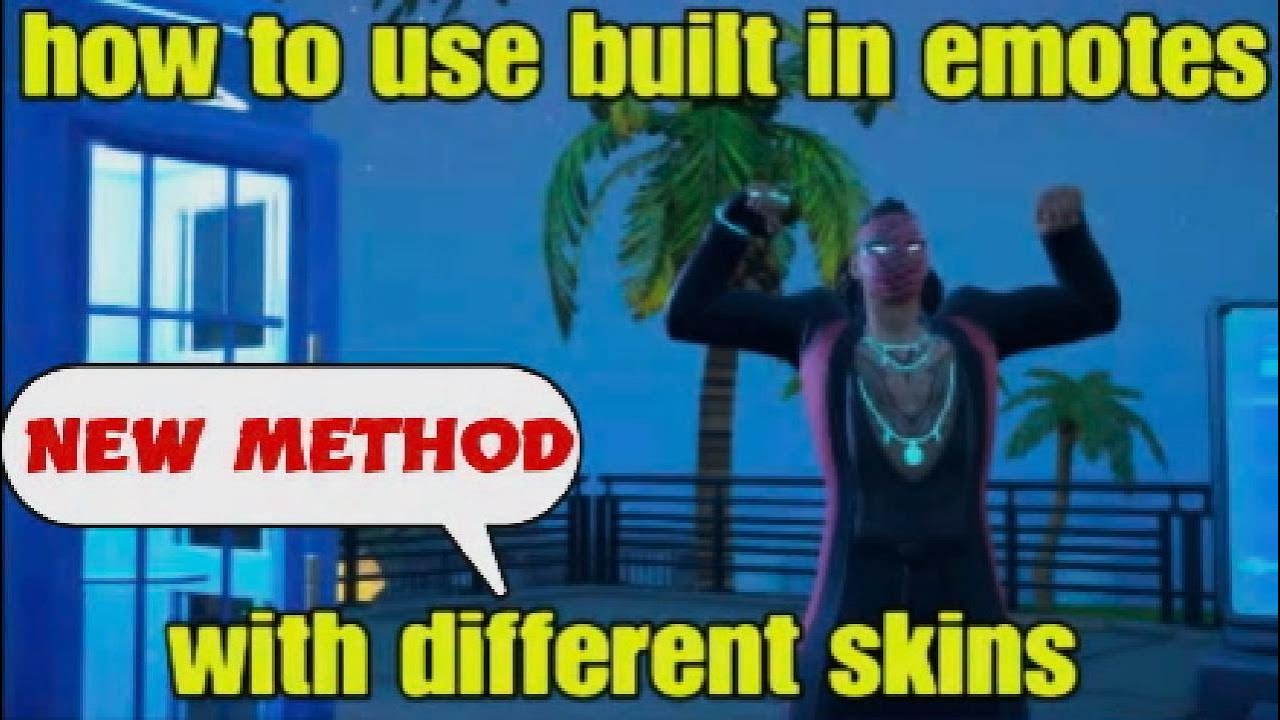 How to use built in emotes with any skin (NEW METHOD) - YouTube