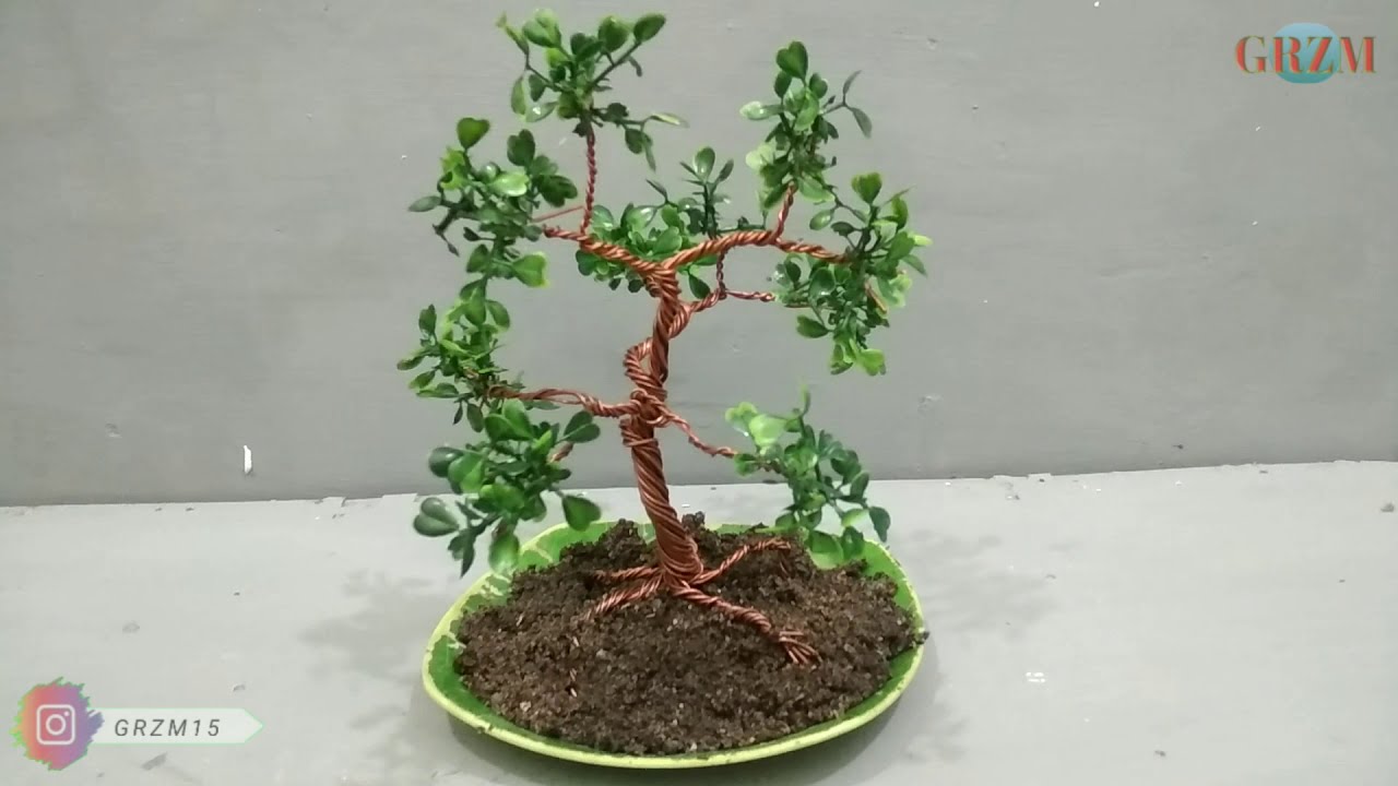 Ide kreatif membuat bonsai pakai tembaga kabel listrik| GRZ.M - YouTube