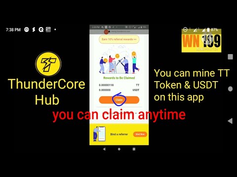 ThunderCore Hub | You Can Mine TT Token & USDT On This App | And You Can Claim Anytime - YouTube