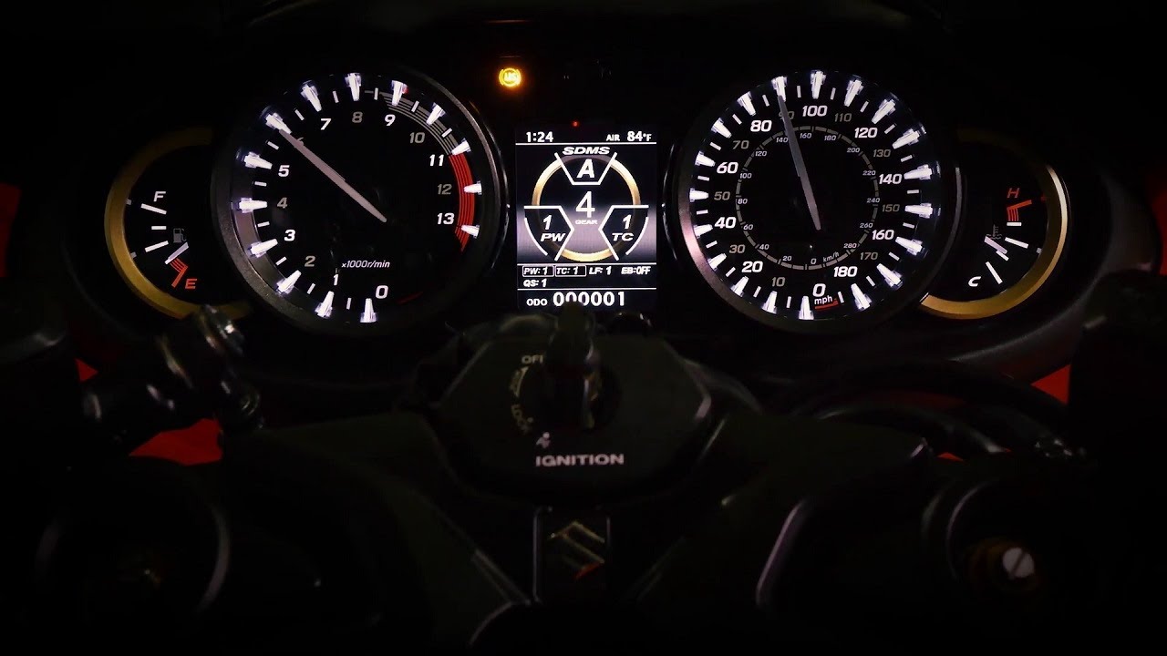 Suzuki Hayabusa engine sound & instrument cluster 1st to 3rd Generation ...