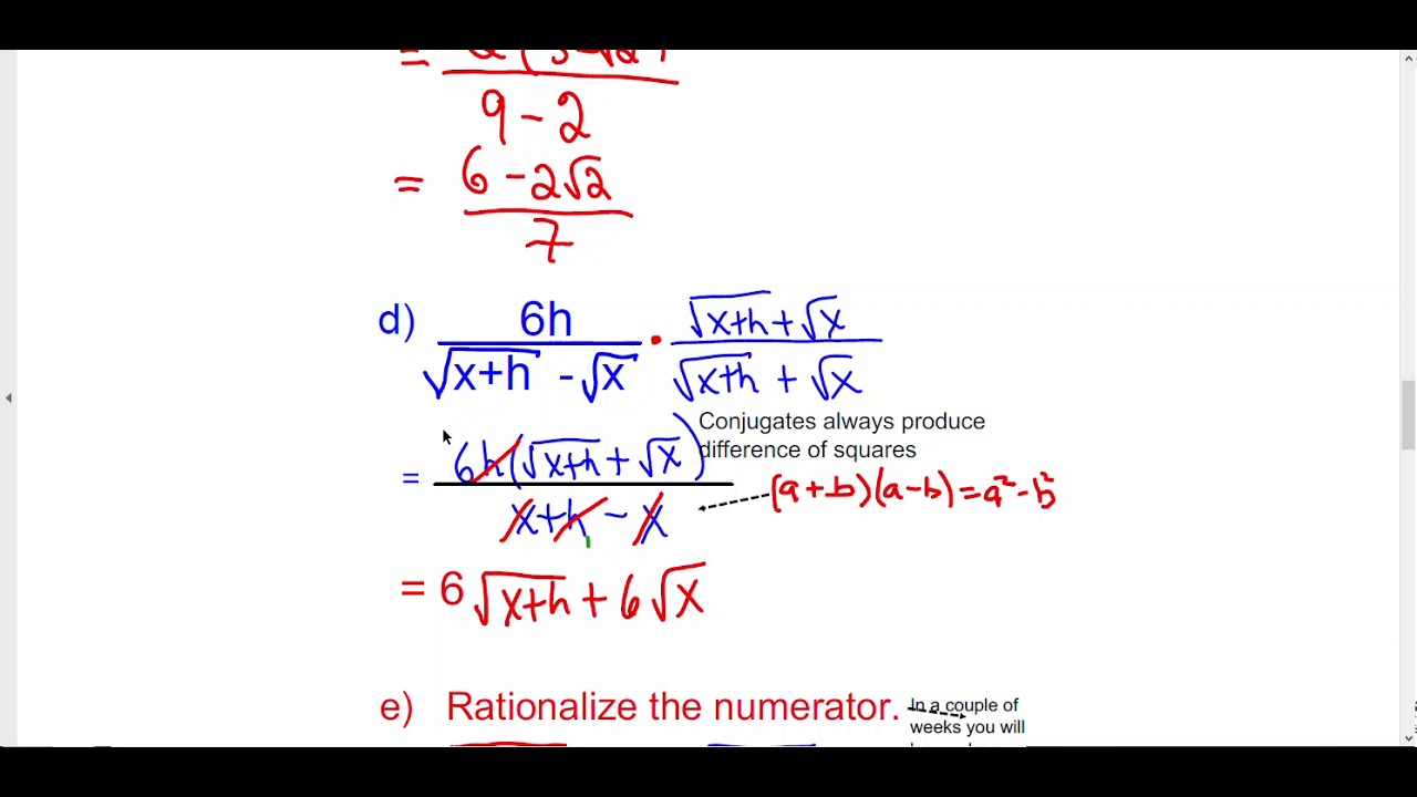 Day 2 B Rationalizing - YouTube
