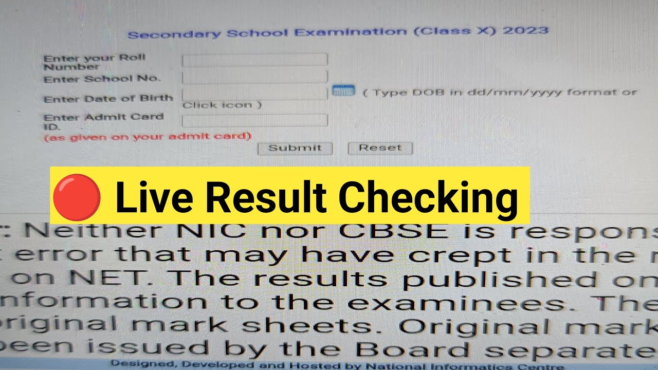 🔴 Live Result Checking 10th CBSE Board Result 2023 - YouTube