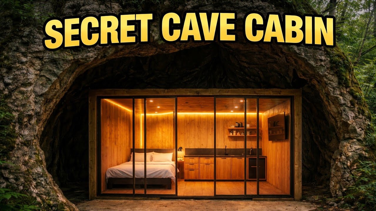 Secret Cabin Inside a Cave — Off Grid Full Build ASMR | SoloNest - YouTube