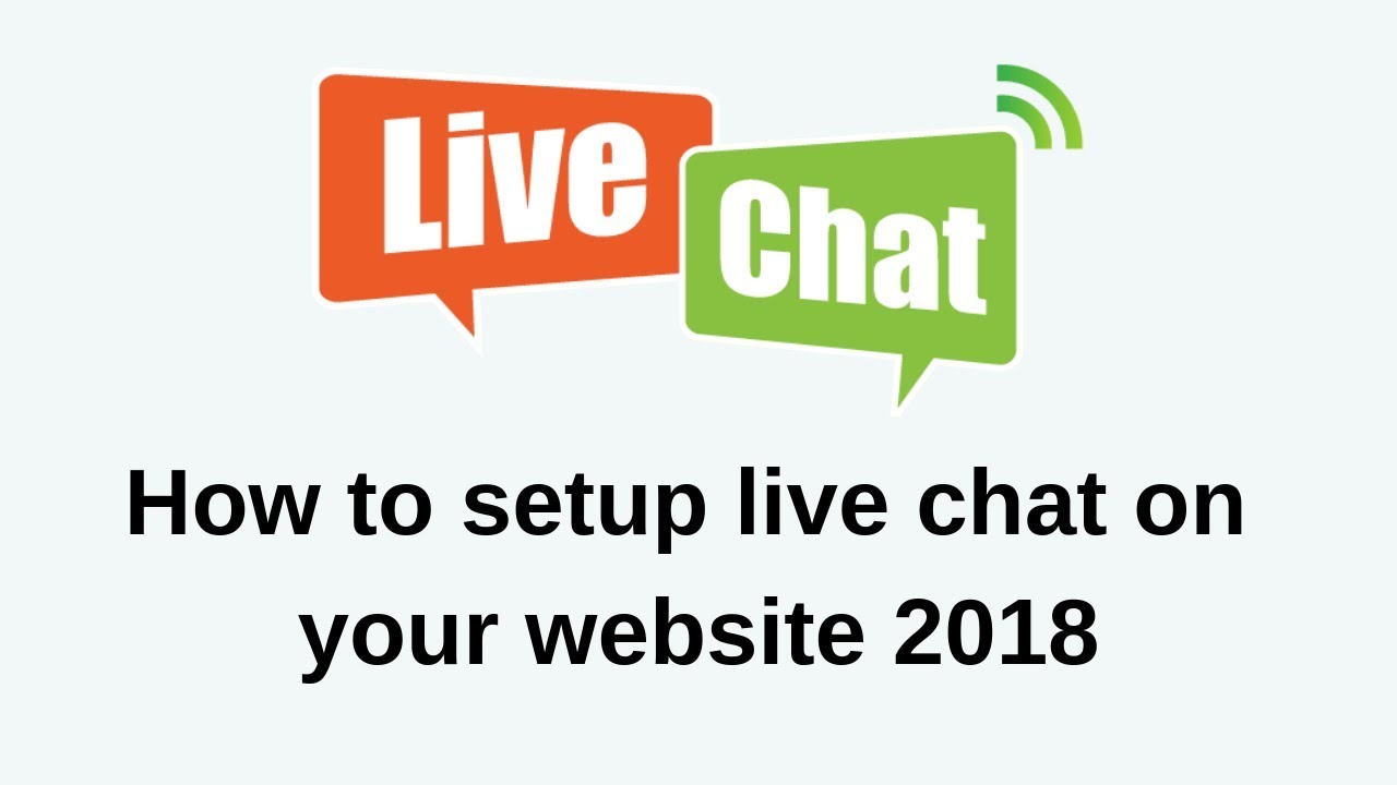 How to setup live chat on your website 2018 - YouTube