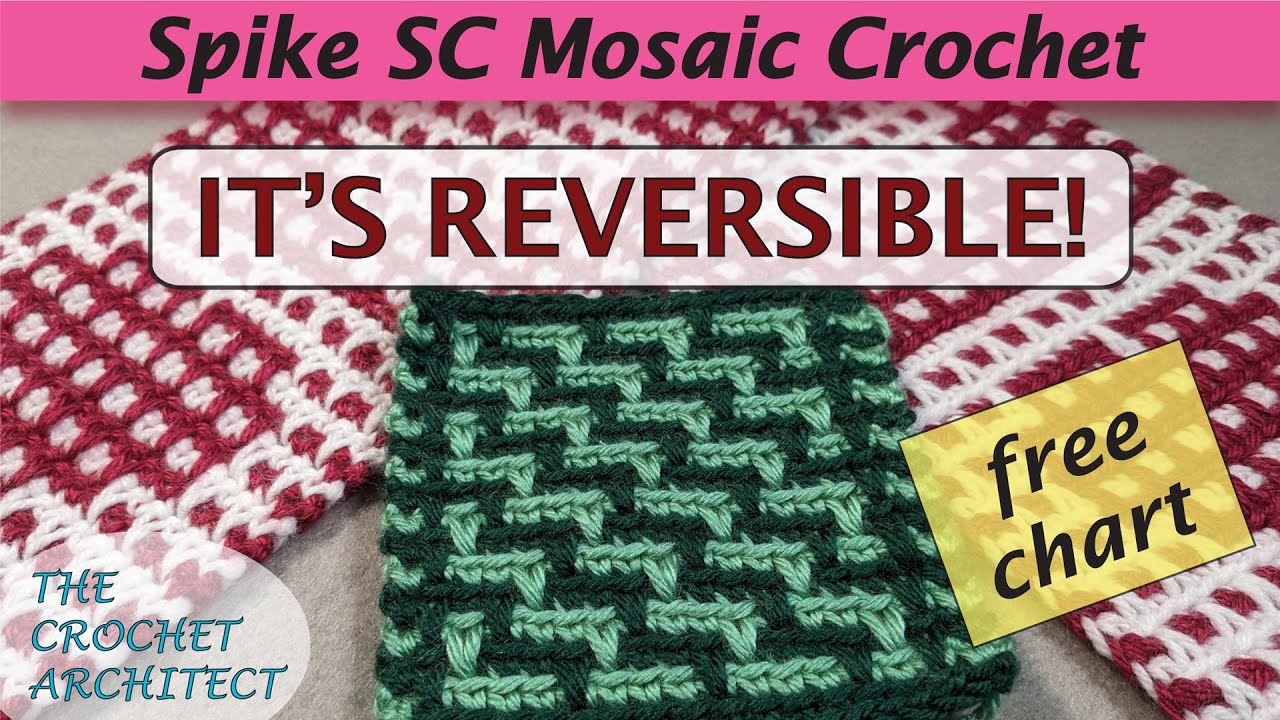 #45 - Spike SC Mosaic Crochet Technique - YouTube