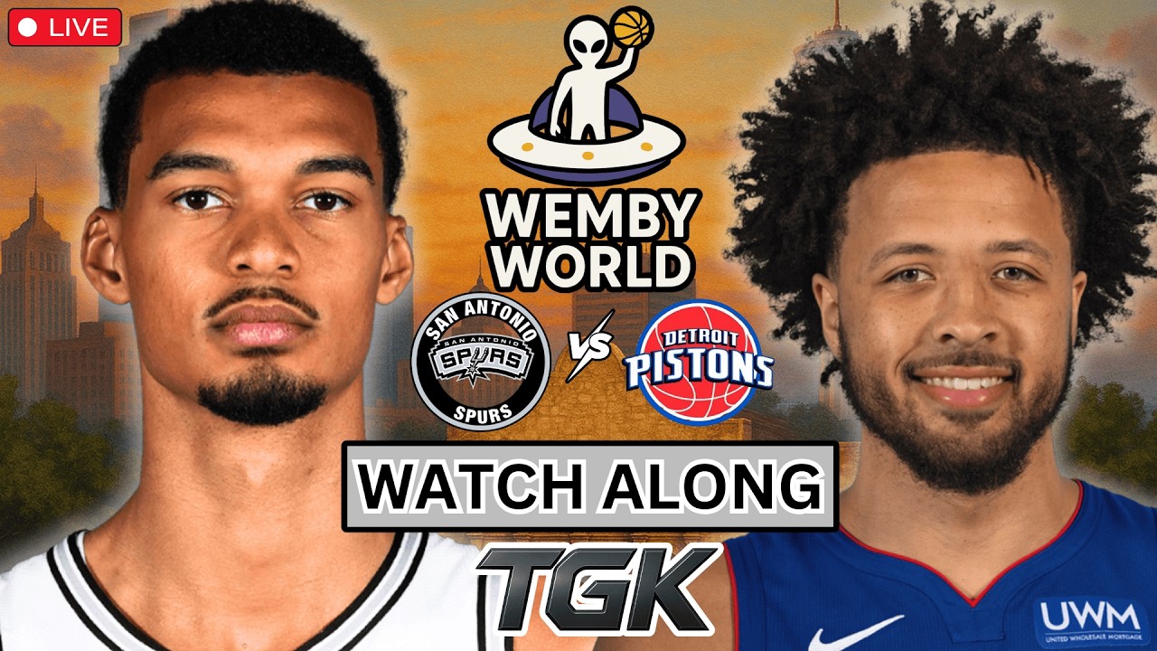 SPURS vs PISTONS | Watch Along & Play-By-Play Reactions | Wemby World ...