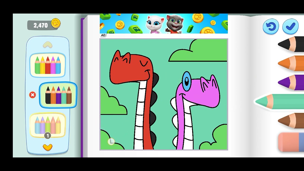 colour painting challenge with talking tom - YouTube