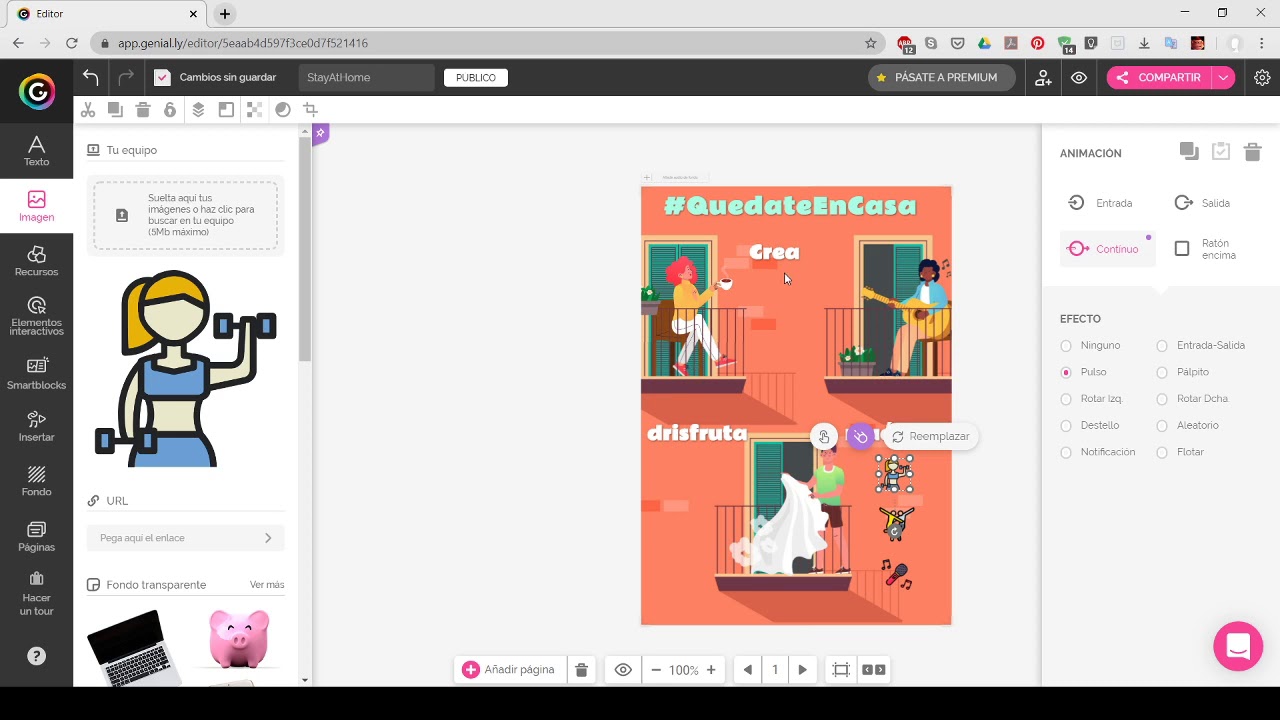 Agregar animación y contenido interactivo en genially - YouTube