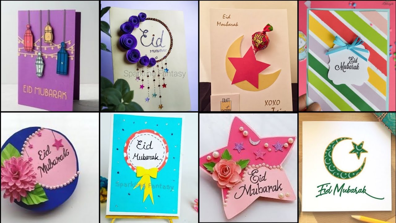 Beautiful handmade Eid Cards #handmade #eid #cards #istyle - YouTube