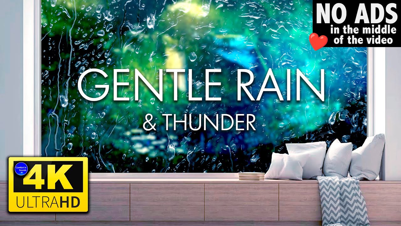 Relaxing Gentle Rain Sounds at Night for Sleep, for relaxation ...