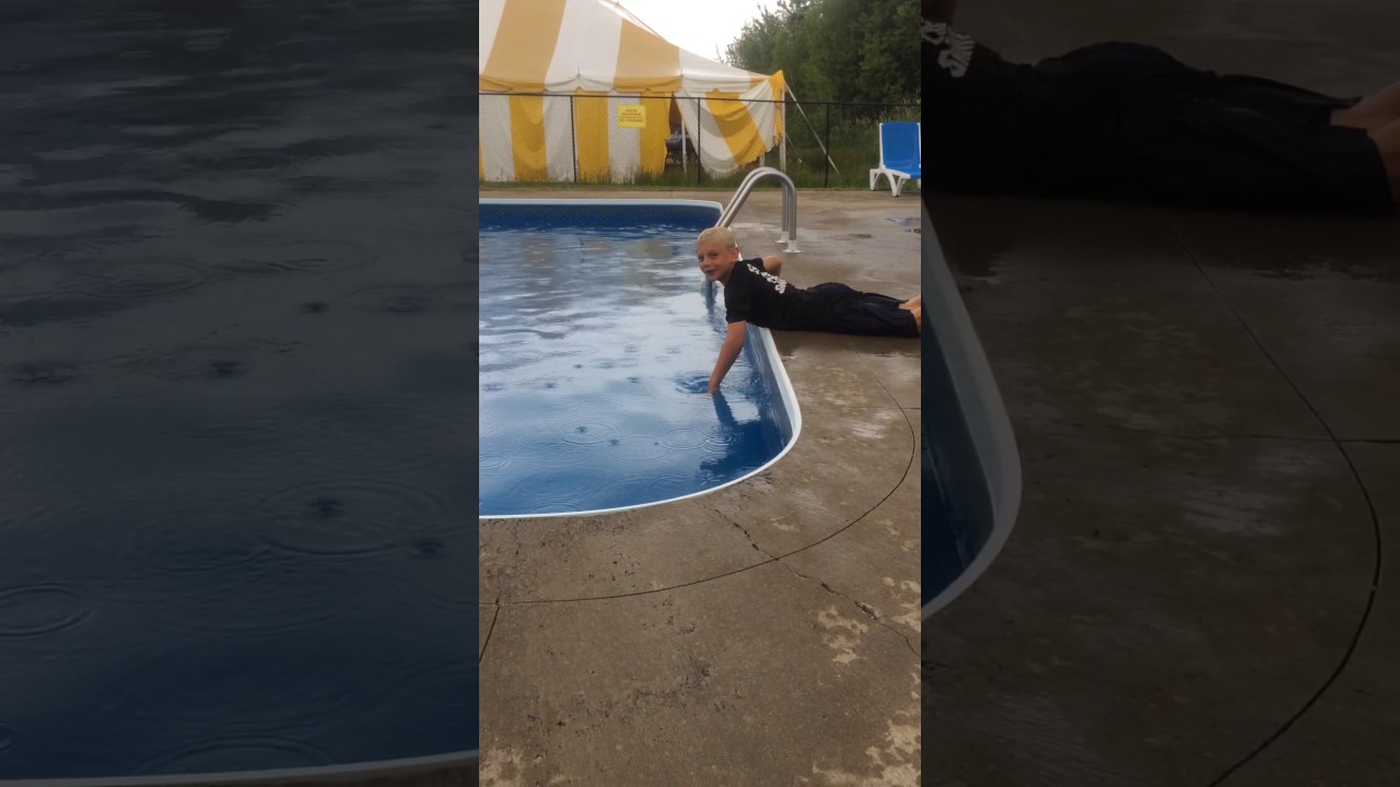 Falling into the pool with all my clothes on replay - YouTube