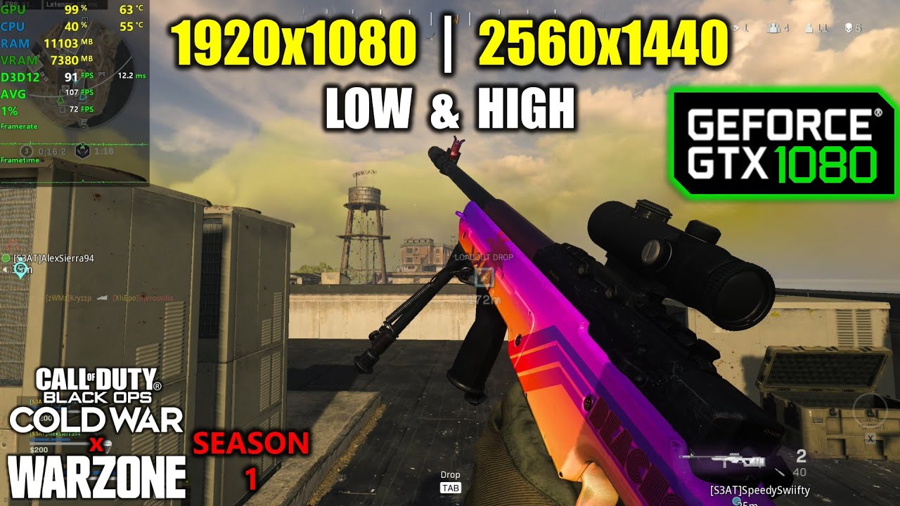 GTX 1080 | COD CW x Warzone - Season 1 - 1080p & 1440p / Low & High ...