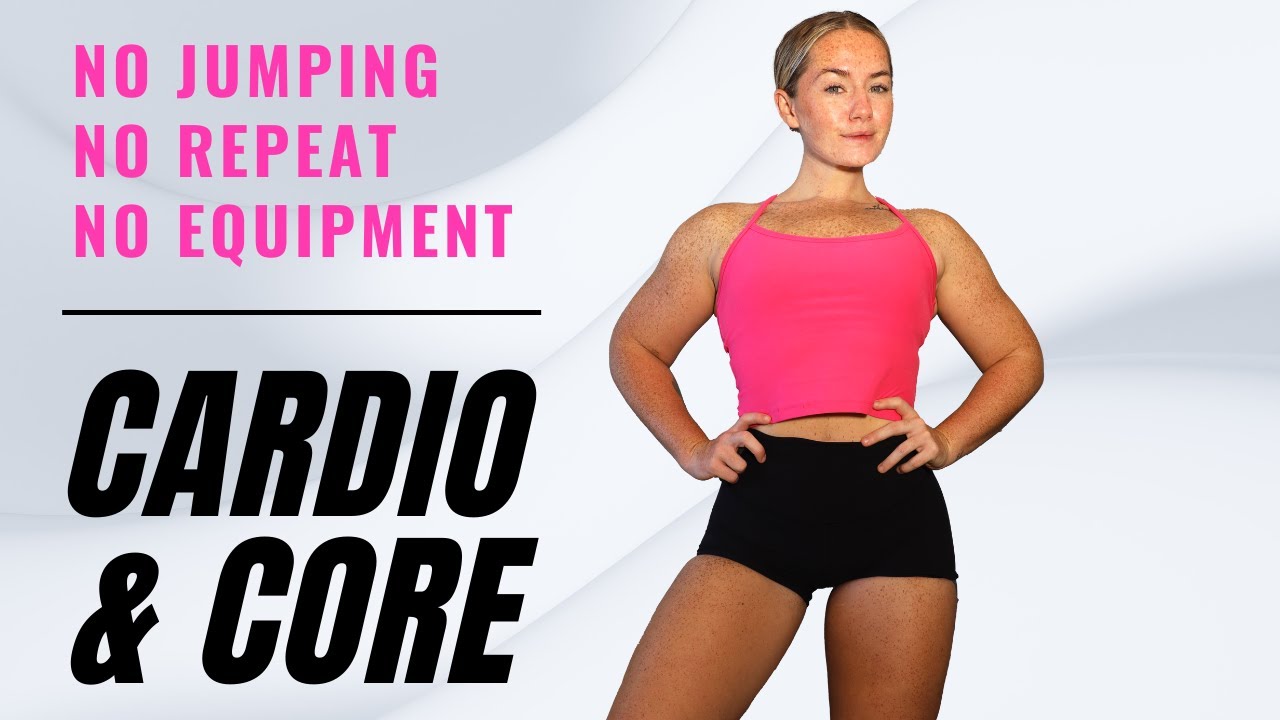 15 MINUTE CARDIO & CORE *NO JUMPING* (NO REPEAT) *NO EQUIPMENT* - YouTube