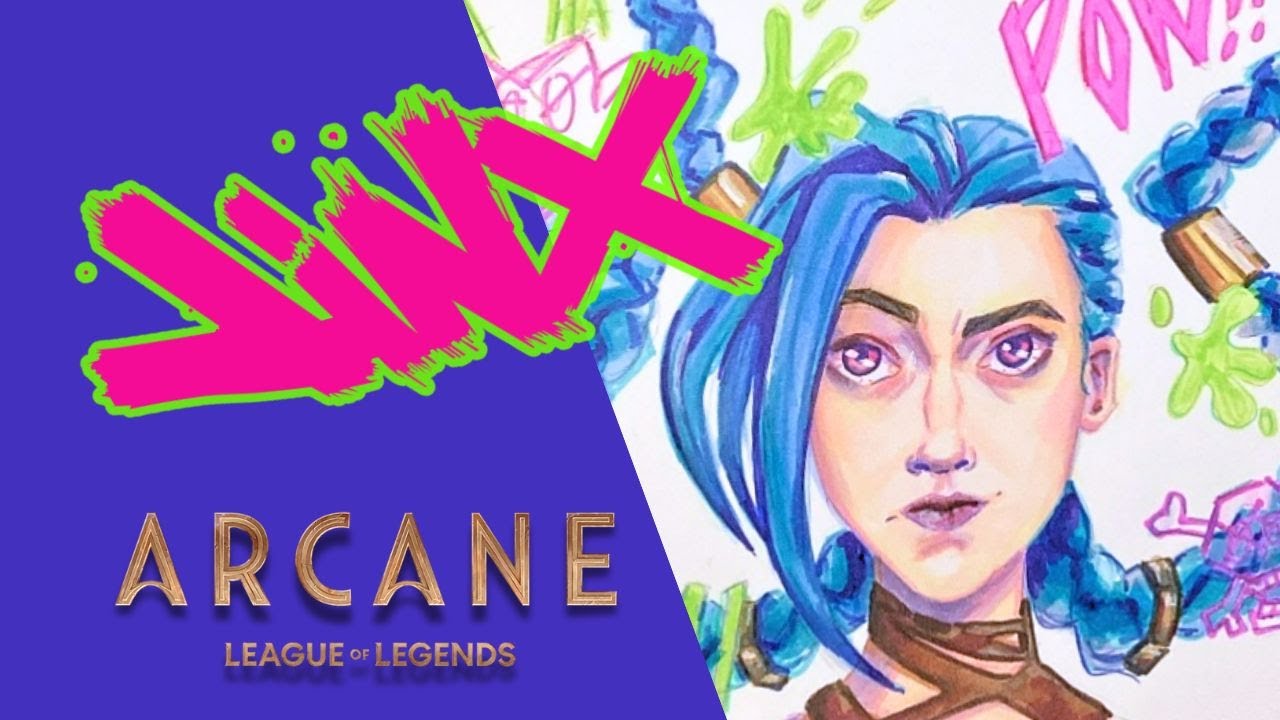 Drawing Jinx from Arcane - YouTube