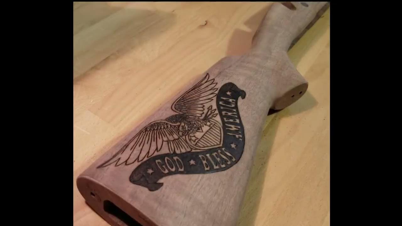 Custom Burned Rifle Stocks | Handcrafted Gunstock Art from Texas - YouTube
