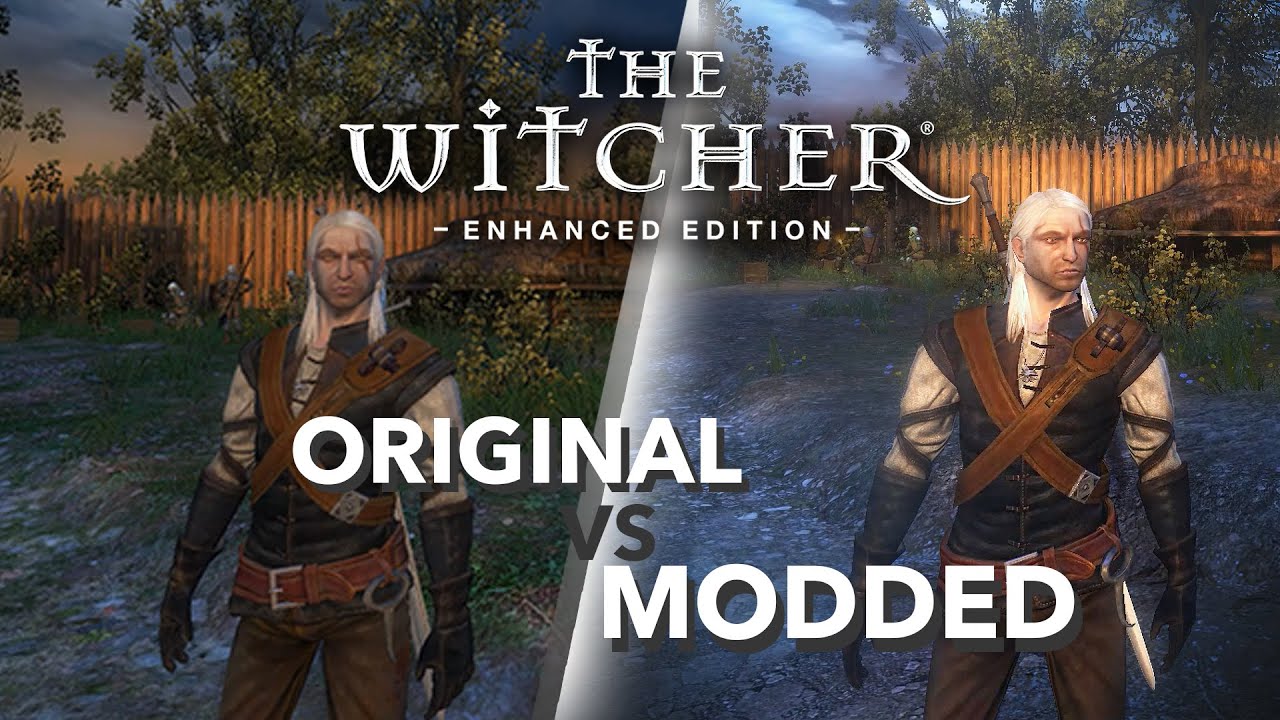 The Witcher Enhanced Edition Director's Cut graphic mod. HD GAMEPLAY ...