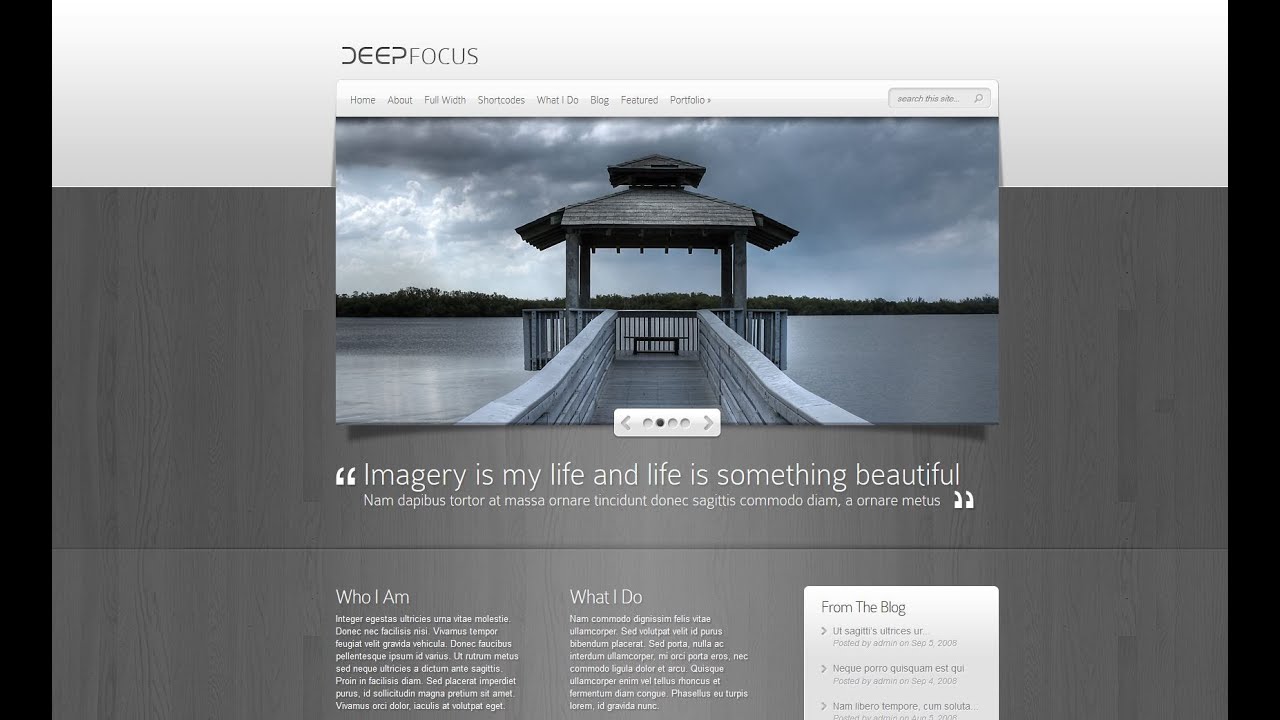DeepFocus Responsive Wordpress Portfolio Theme - Virtual Tour - YouTube