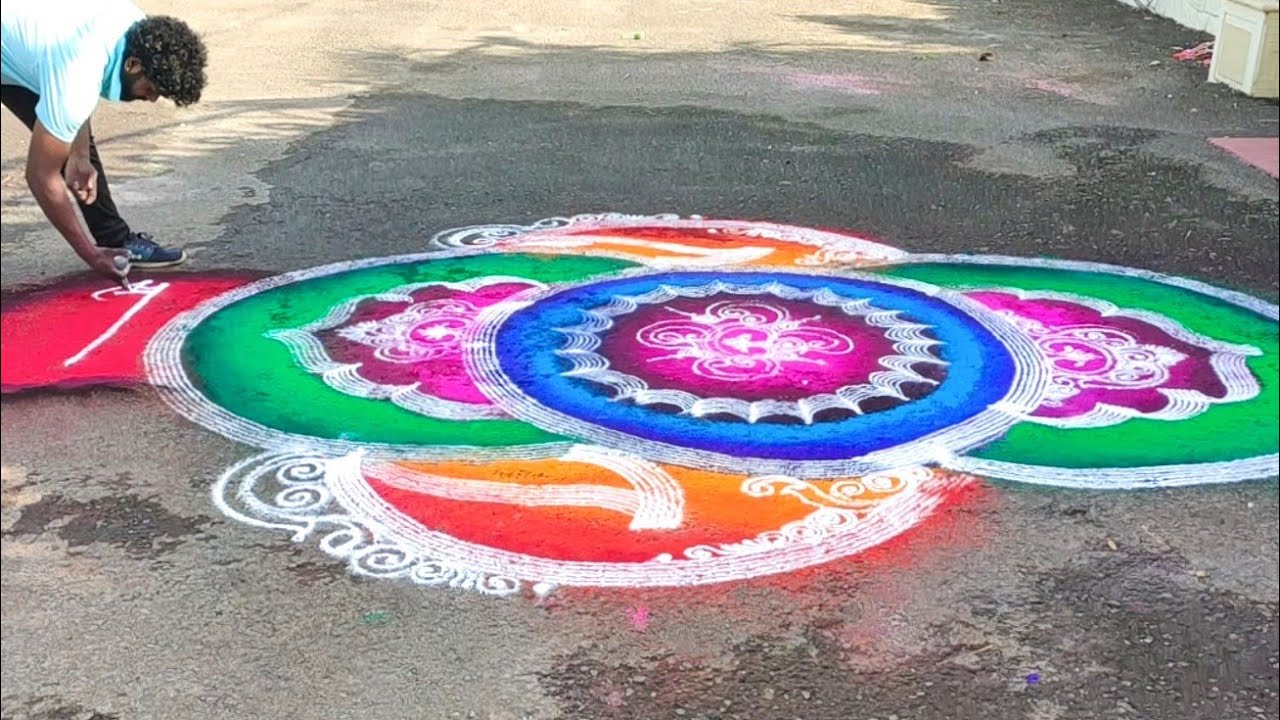 simple marriage function Rangoli designs - YouTube
